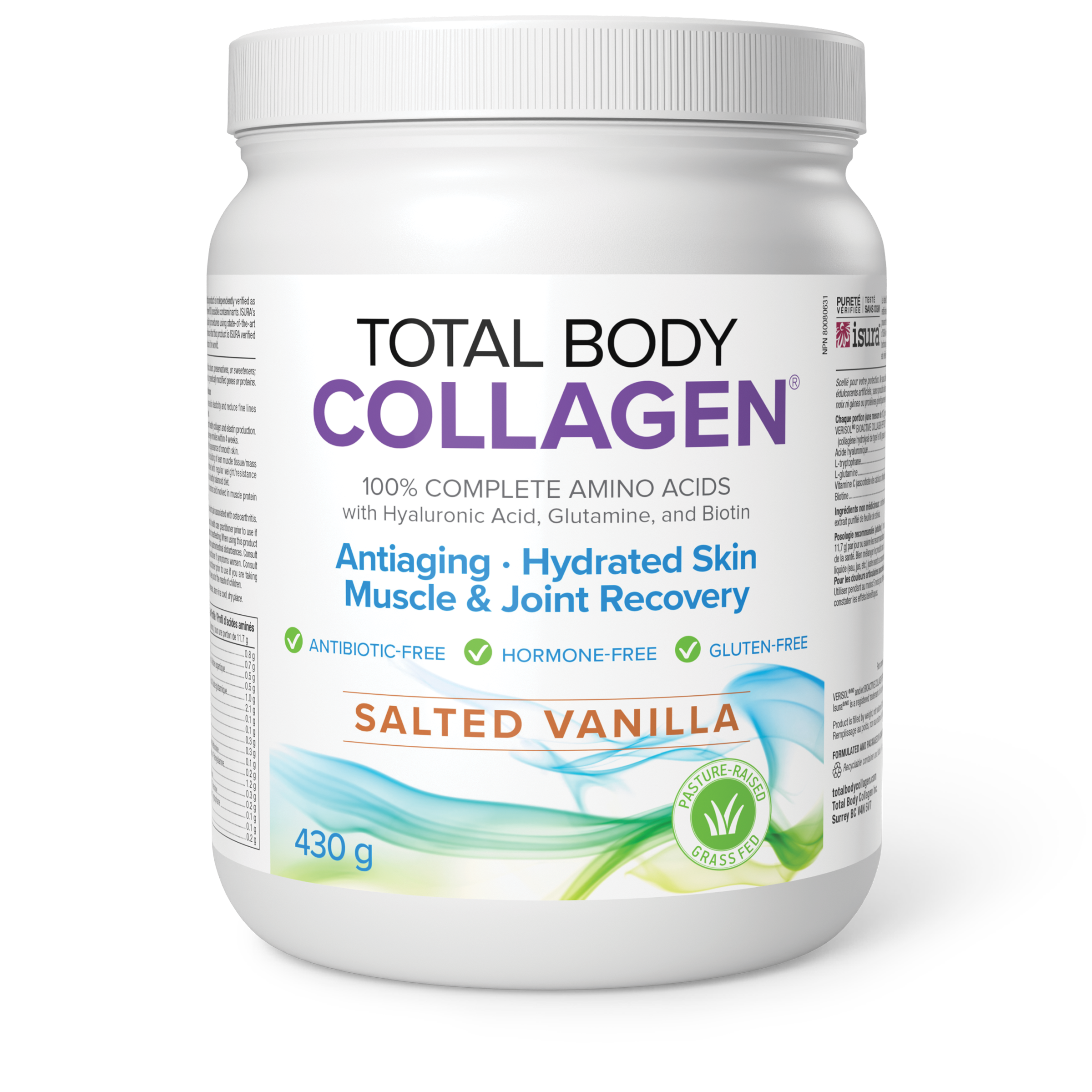 Natural Factors Total Body Collagen Salted Vanilla 430 g – Healthtree