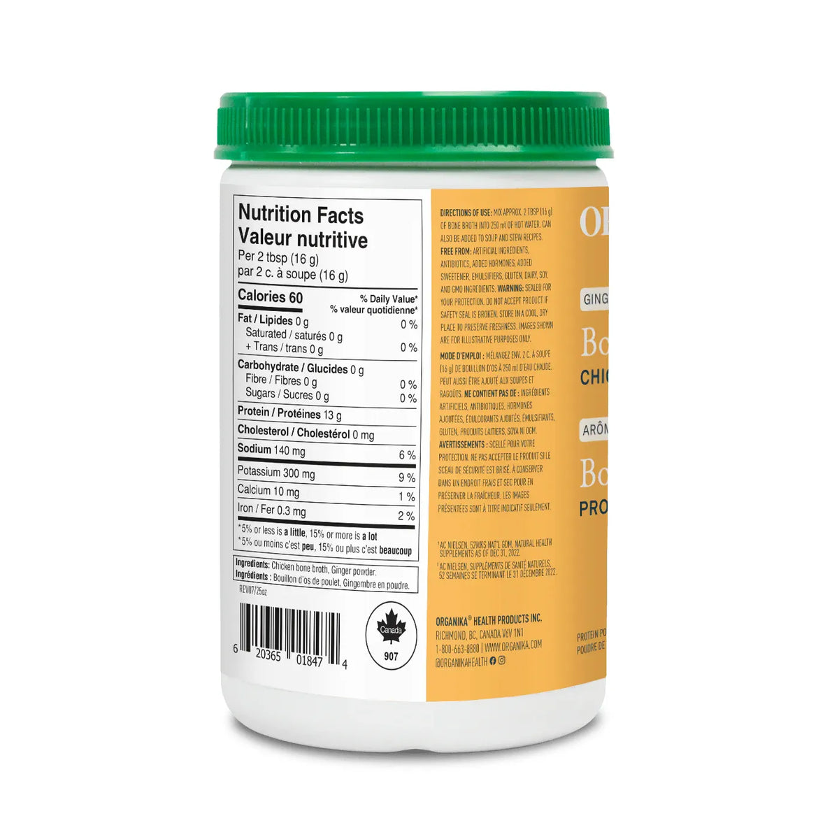 Organika® Chicken Bone Broth Protein Ginger Powder – Healthtree