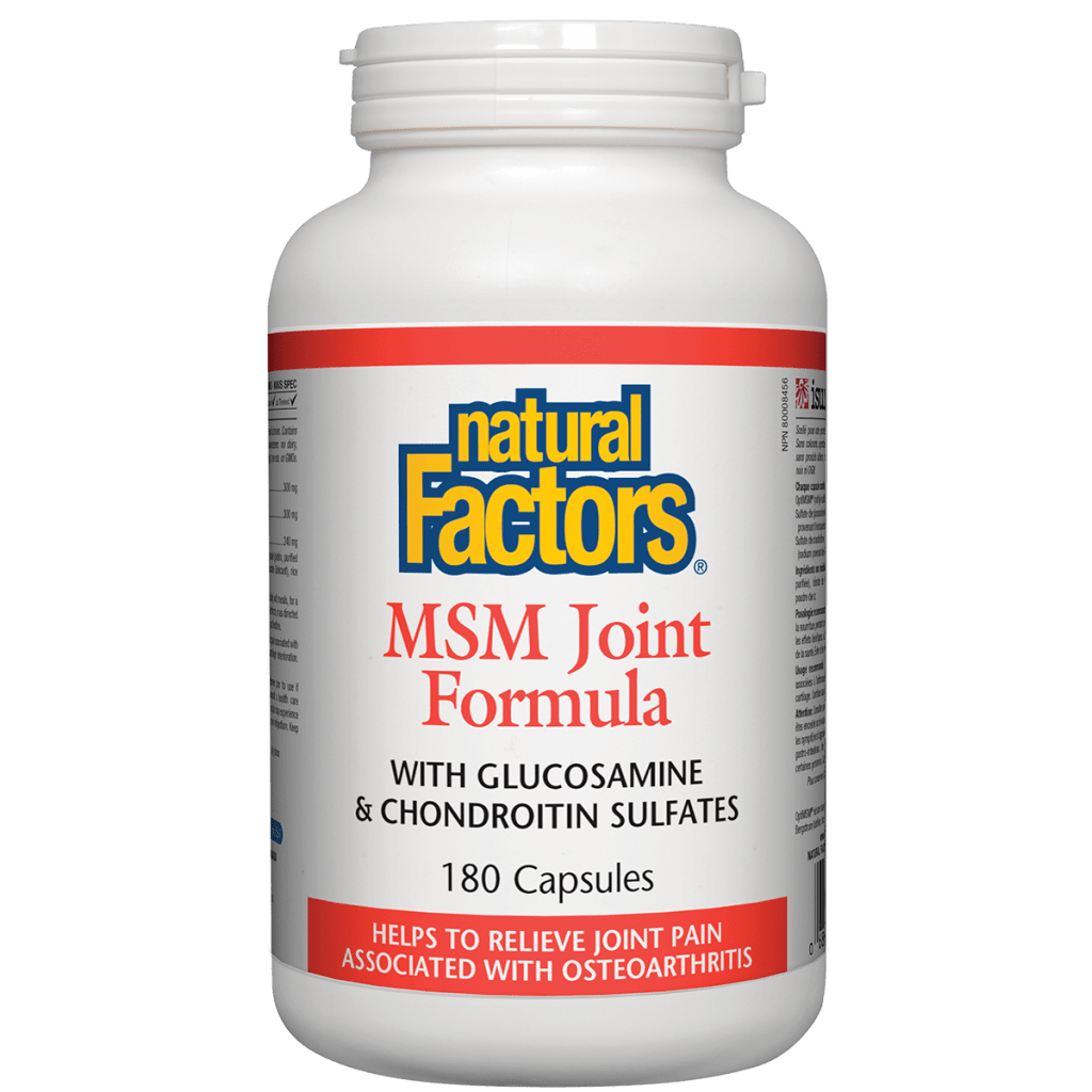 Natural Factors MSM Joint Formula | Glucosamine & Chondroitin Support ...